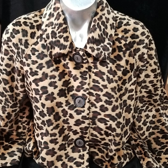 Emma James | Jackets & Coats | Emma James Leopard Print Pea Coat ...